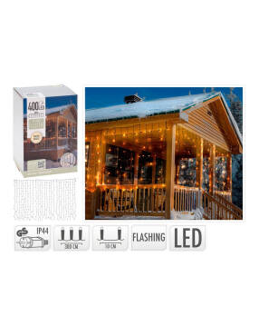 3m Flash Outdoor Garland Curtain - Ledkia