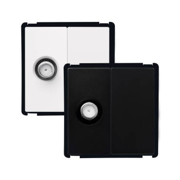 Satellite Socket + Blind Cover Plate Modern - Ledkia