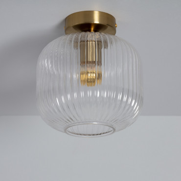 Anfora Metal and Glass Ceiling Lamp - Ledkia