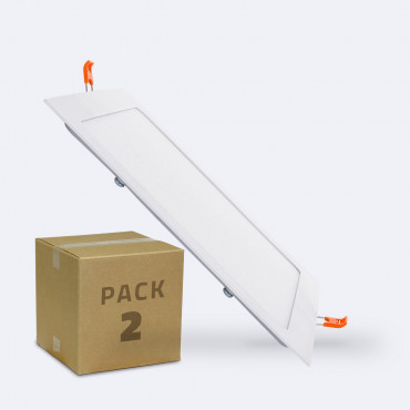 Pack of 2u 18W SuperSlim Square LED Panel with 205x205 mm Cut Out - Ledkia