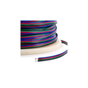 Flat Electrical Cable Hose 4x0.5mm² for RGB LED Strips - Ledkia