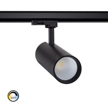 spotlight New Bertha Zwart 30W CCT LIFUD LED voor driefasige rail - Ledkia