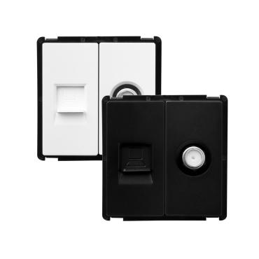 Modern RJ45 Socket Internet Module +Satellite - Ledkia