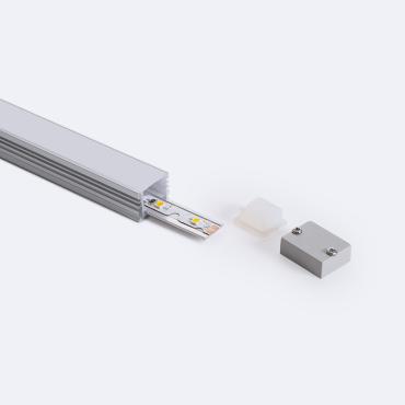 2m Aluminium Surface Profile for LED Strips up to 6mm - Ledkia