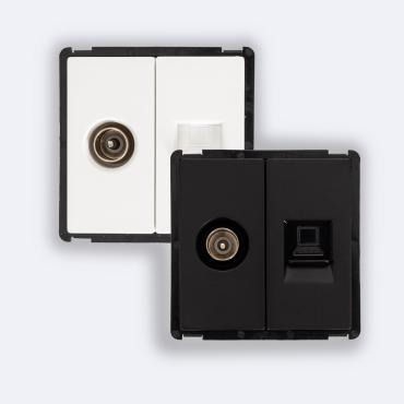 RJ45 CAT 6 Internet + Modern TV Male Socket - Ledkia