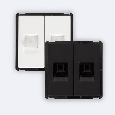 Contactdoos RJ45 Cat 6 Doble Internet Modern - Ledkia