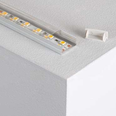 Aluminium Profiel Opbouw 2m voor Dubbele LED strips tot 20mm - Ledkia