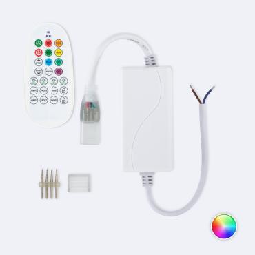 Controller with Remote for 220V AC RGB SMD5050 LED Strip 15mm Wide - Ledkia