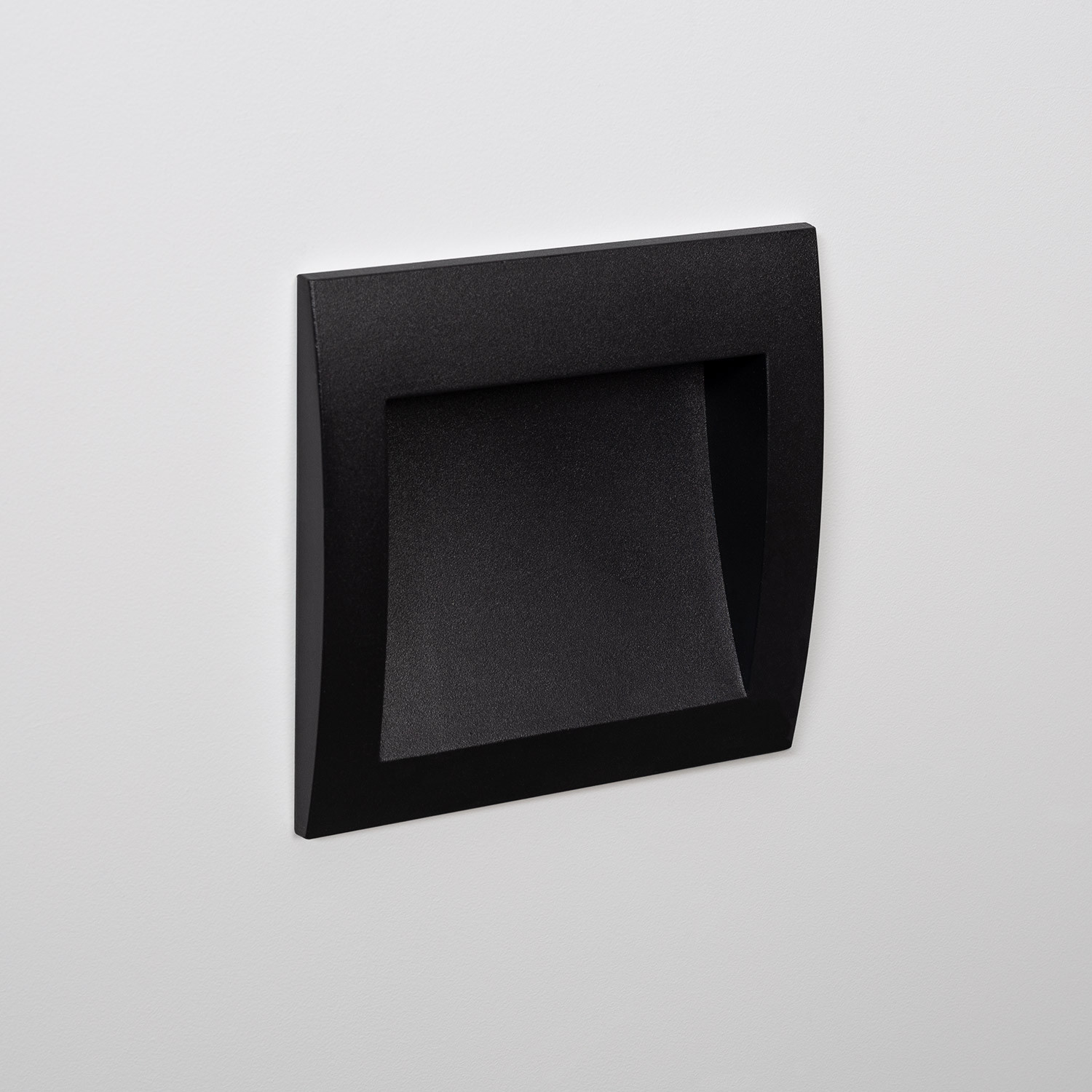 4W Natt Outdoor Square Recessed Black LED Wall Light - Ledkia