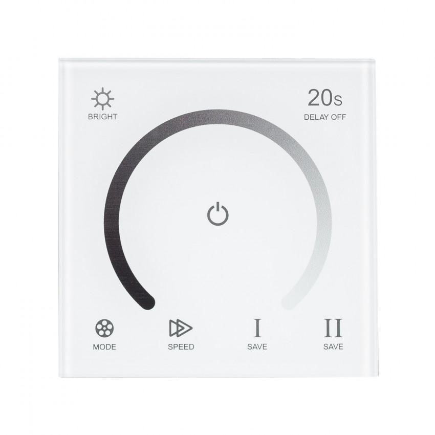 Wall Mounted Tactile Dimmer Controller for 12/24V DC Monochrome LED ...