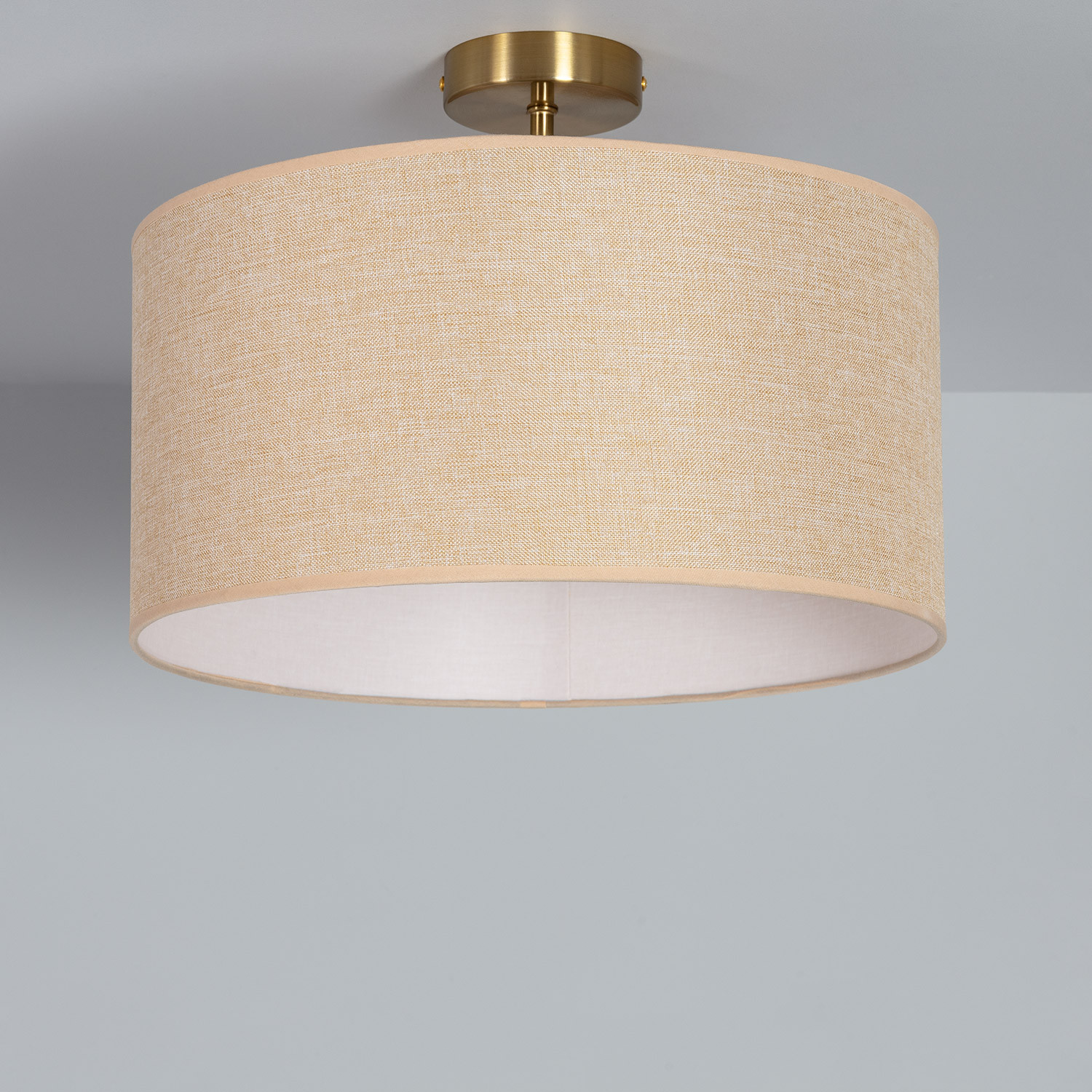 Quiton Metal & Fabric Ceiling Lamp - Ledkia