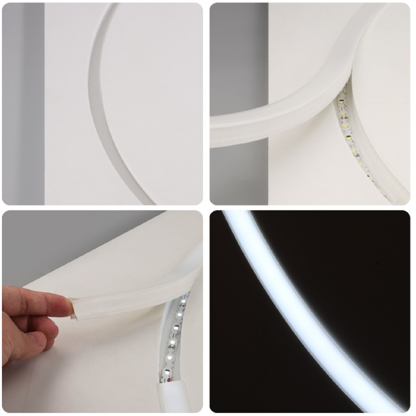 Semi-Circular Silicone Recessed LED Flex Tube up to 10-15 mm - Ledkia