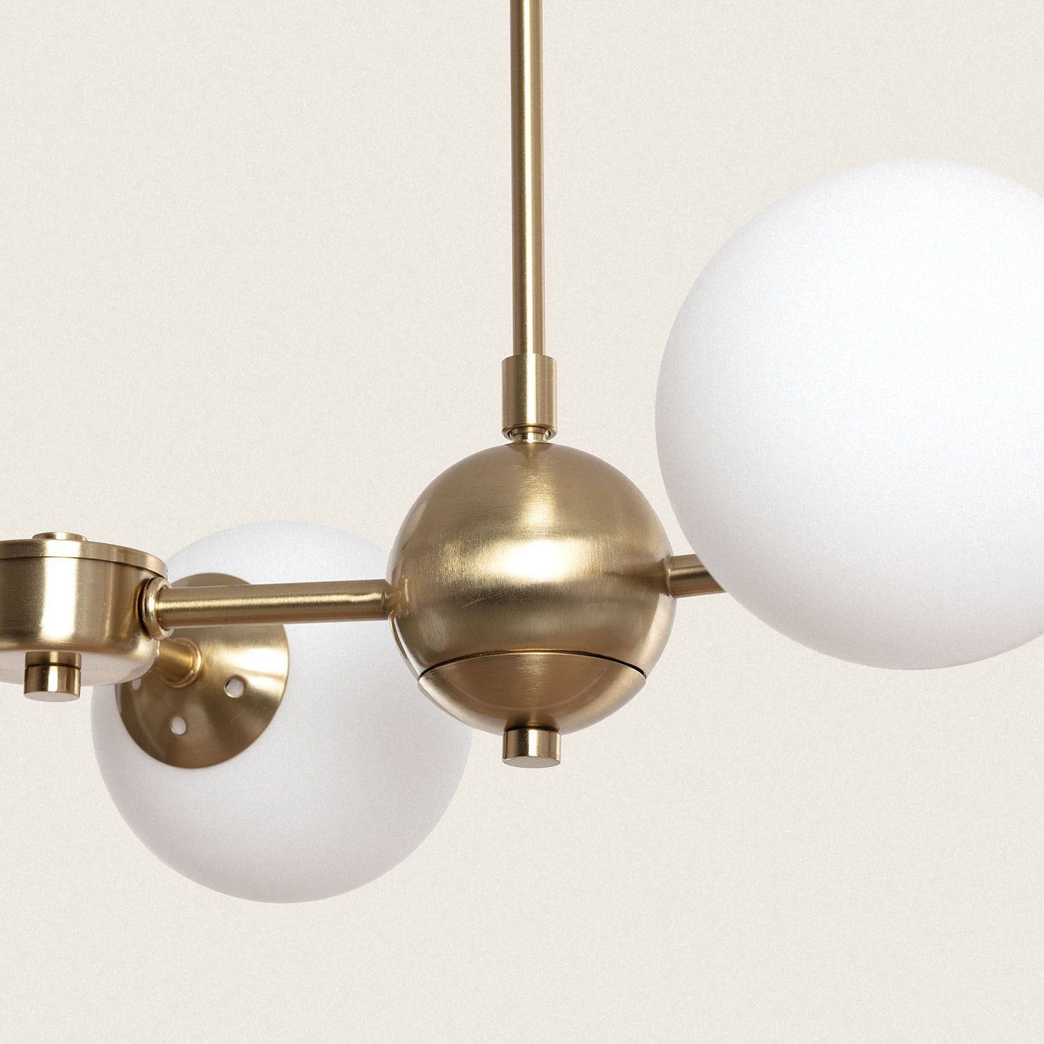 Moonlight Brass Large 10 Spotlight Metal & Glass Ceiling Lamp - Ledkia